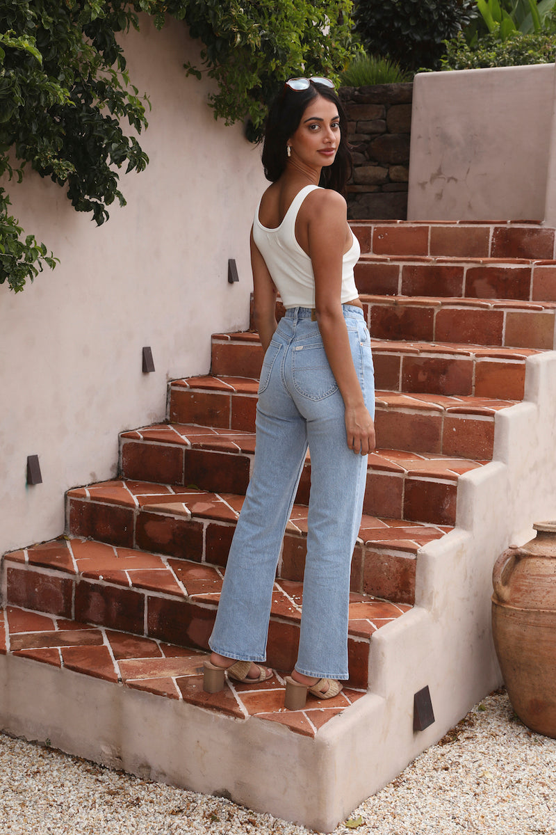 RIDERS BY LEE Hi Flare Jean Summertime Blue | Fortunate One