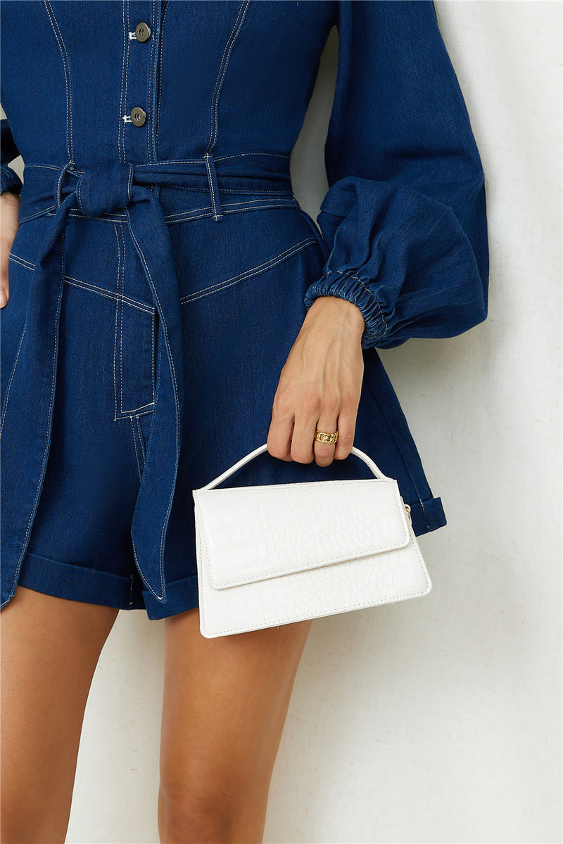 BILLINI Azro Handle Bag Bone Croc | Fortunate One