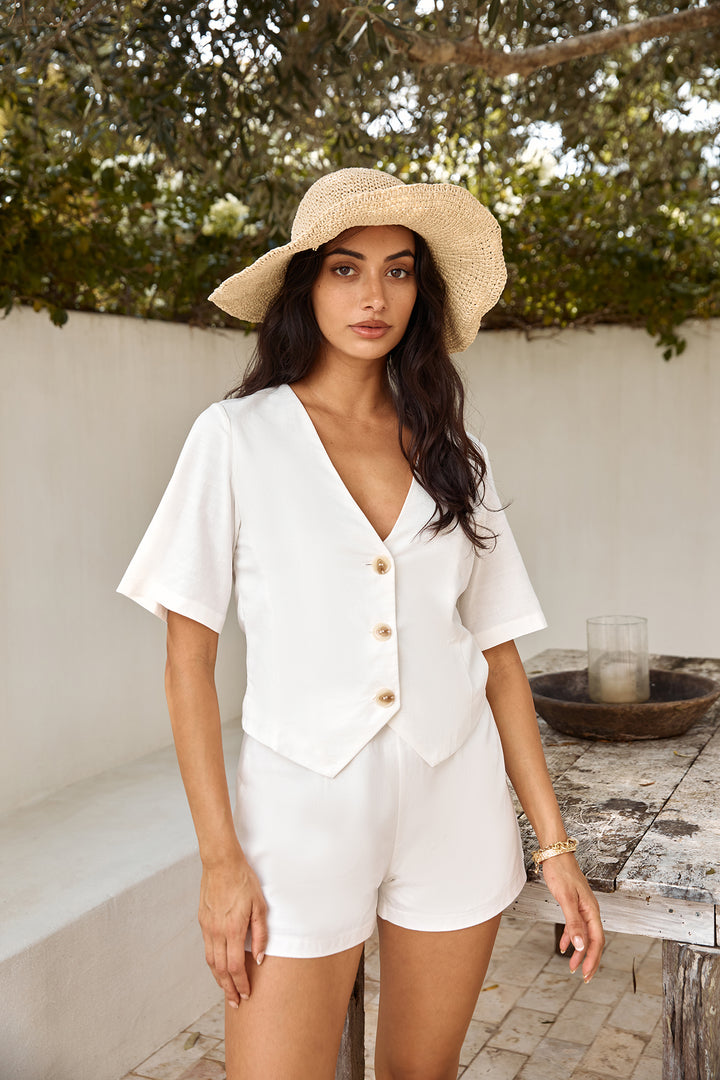 Big City Shorts White | Fortunate One