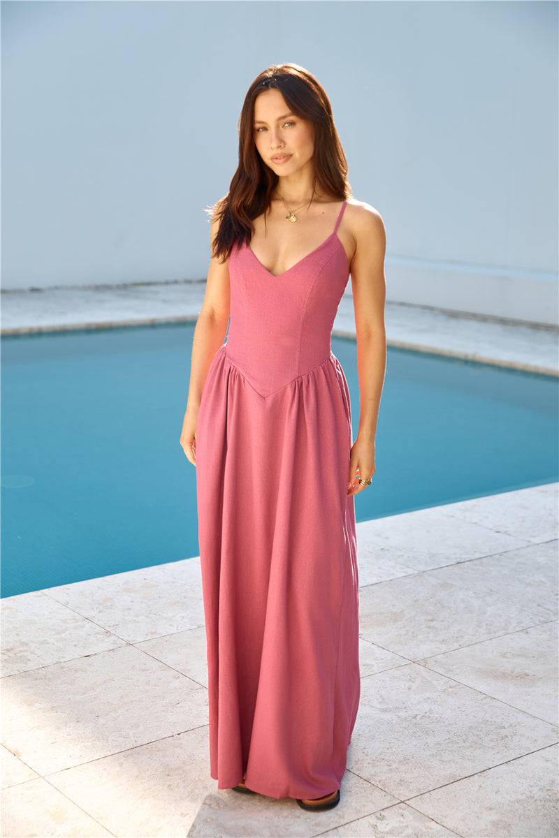 SEVEN WONDERS Zephy Maxi Dress Rose | Fortunate One