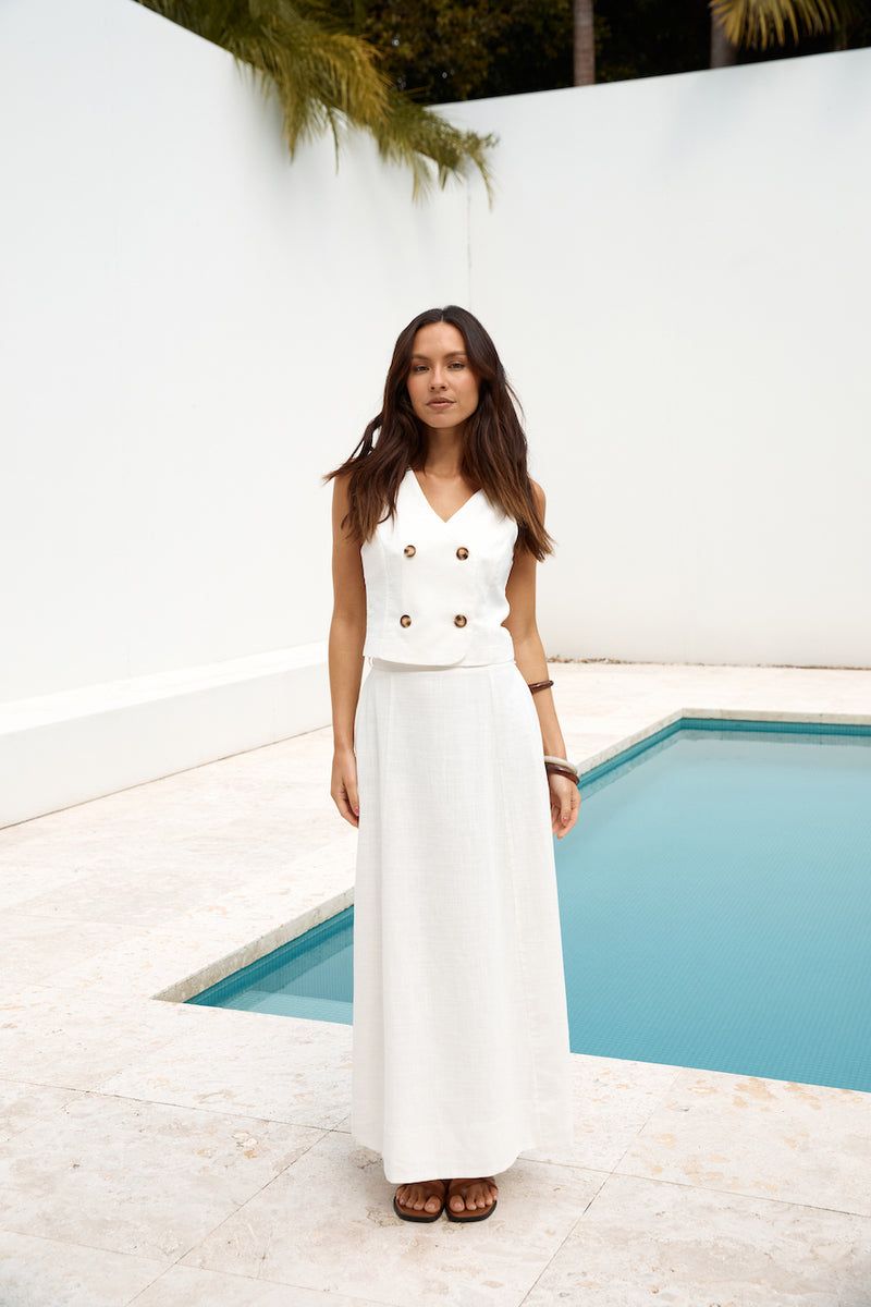 Yolanda Vest Top White | Fortunate One