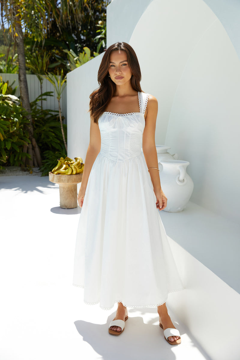 Wandering Soul Maxi Dress White | Fortunate One