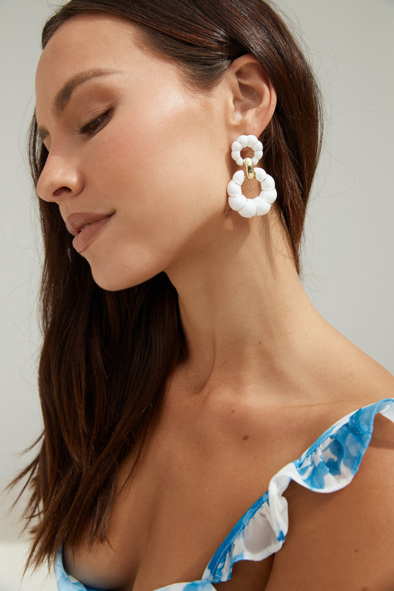 18k Gold Plated Sandy Shores Earrings Gold | Fortunate One