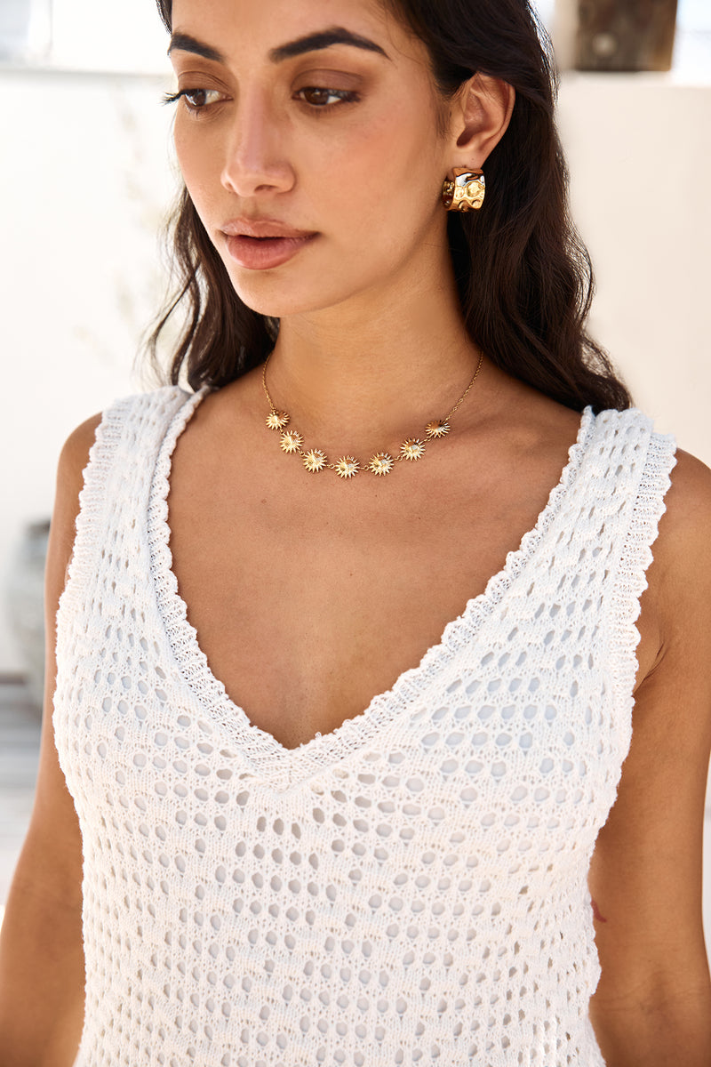 18k Gold Plated Bronze Perfection Necklace Gold | Fortunate One