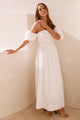 Bella Off-Shoulder Maxi Dress White | Fortunate One
