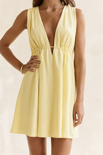 Spritz Of The Sun Mini Dress Yellow | Fortunate One