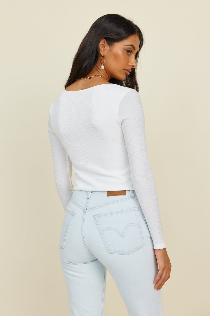 Vice Versa Crop Top White | Fortunate One