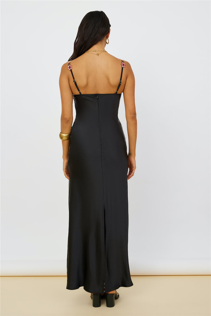 Magnetic Forces Maxi Dress Black | Fortunate One