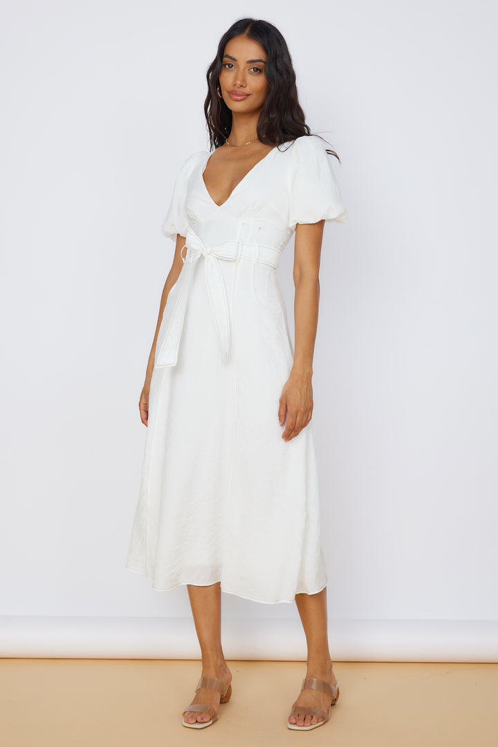 Starlight Serenade Midi Dress White | Fortunate One