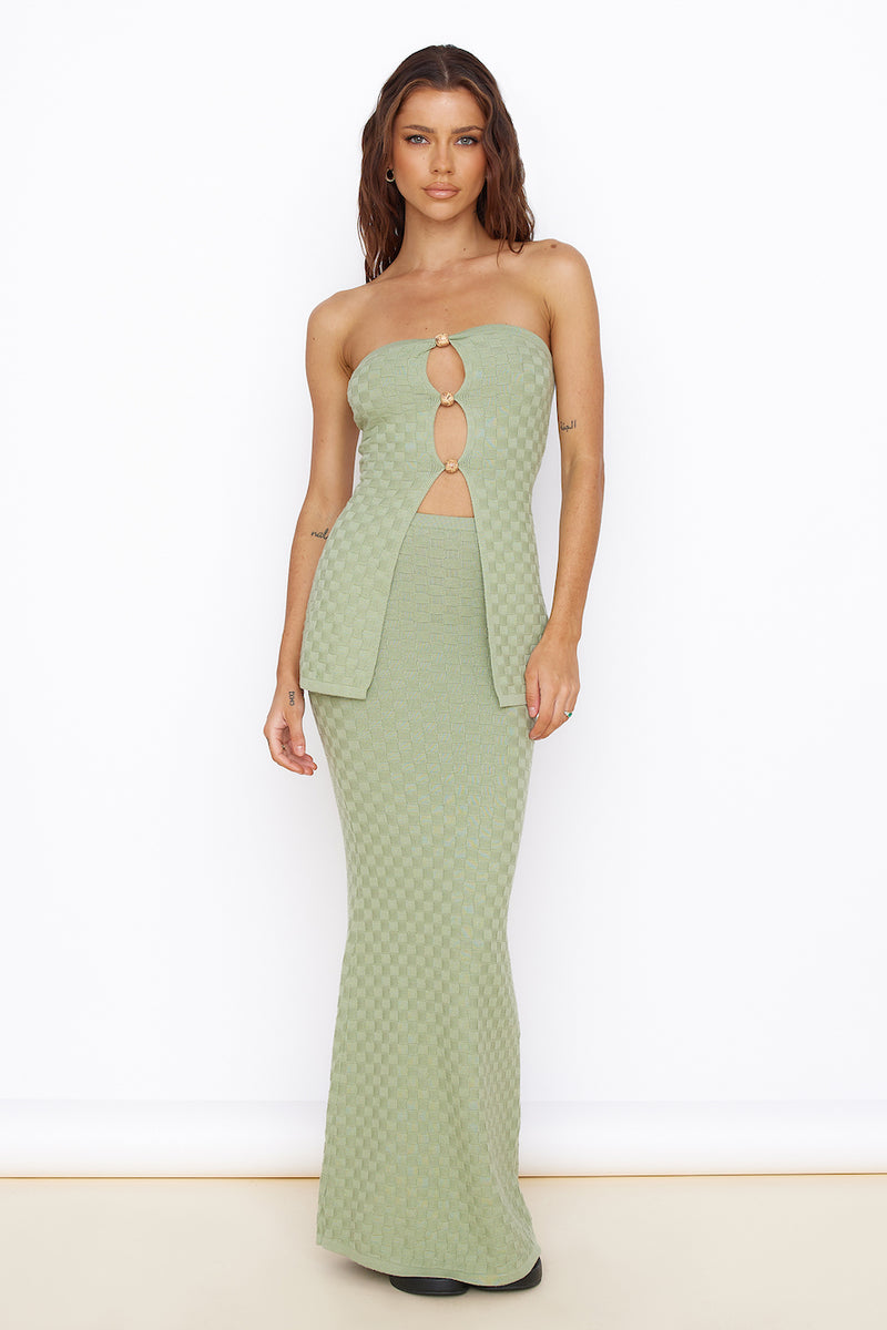 SEVEN WONDERS Wataya Maxi Skirt Sage | Fortunate One