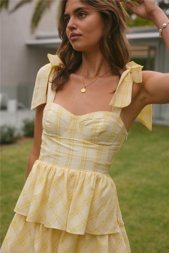 Dalia Maxi Dress Yellow | Fortunate One