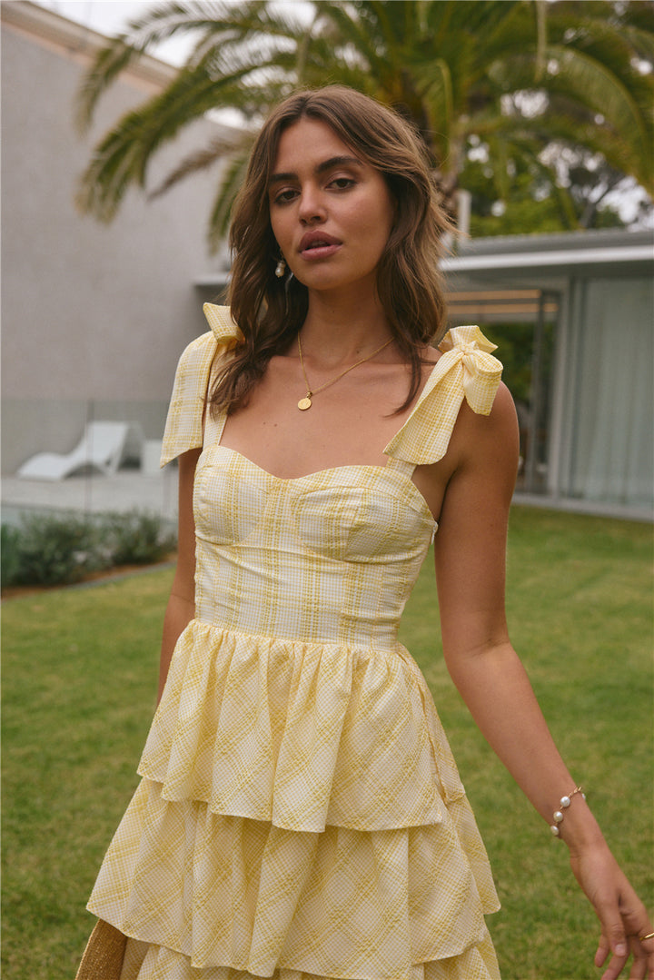 Dalia Maxi Dress Yellow | Fortunate One