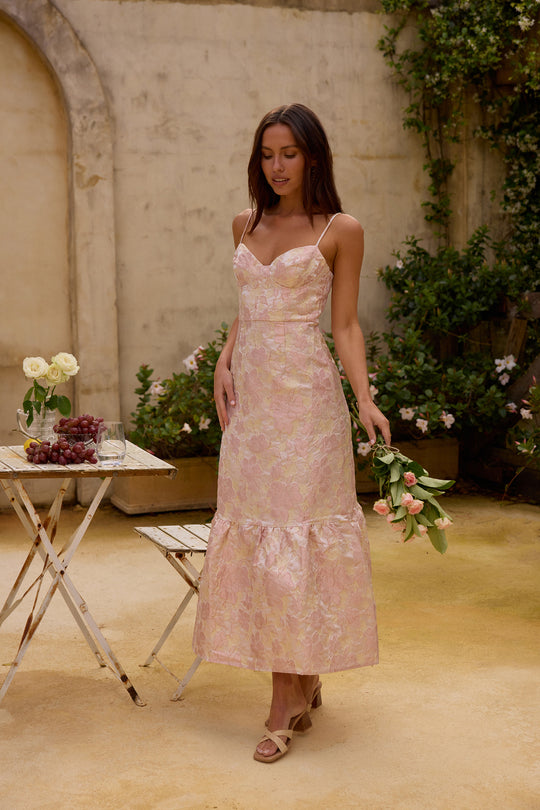 Aurora Aline Maxi Dress Pink | Fortunate One