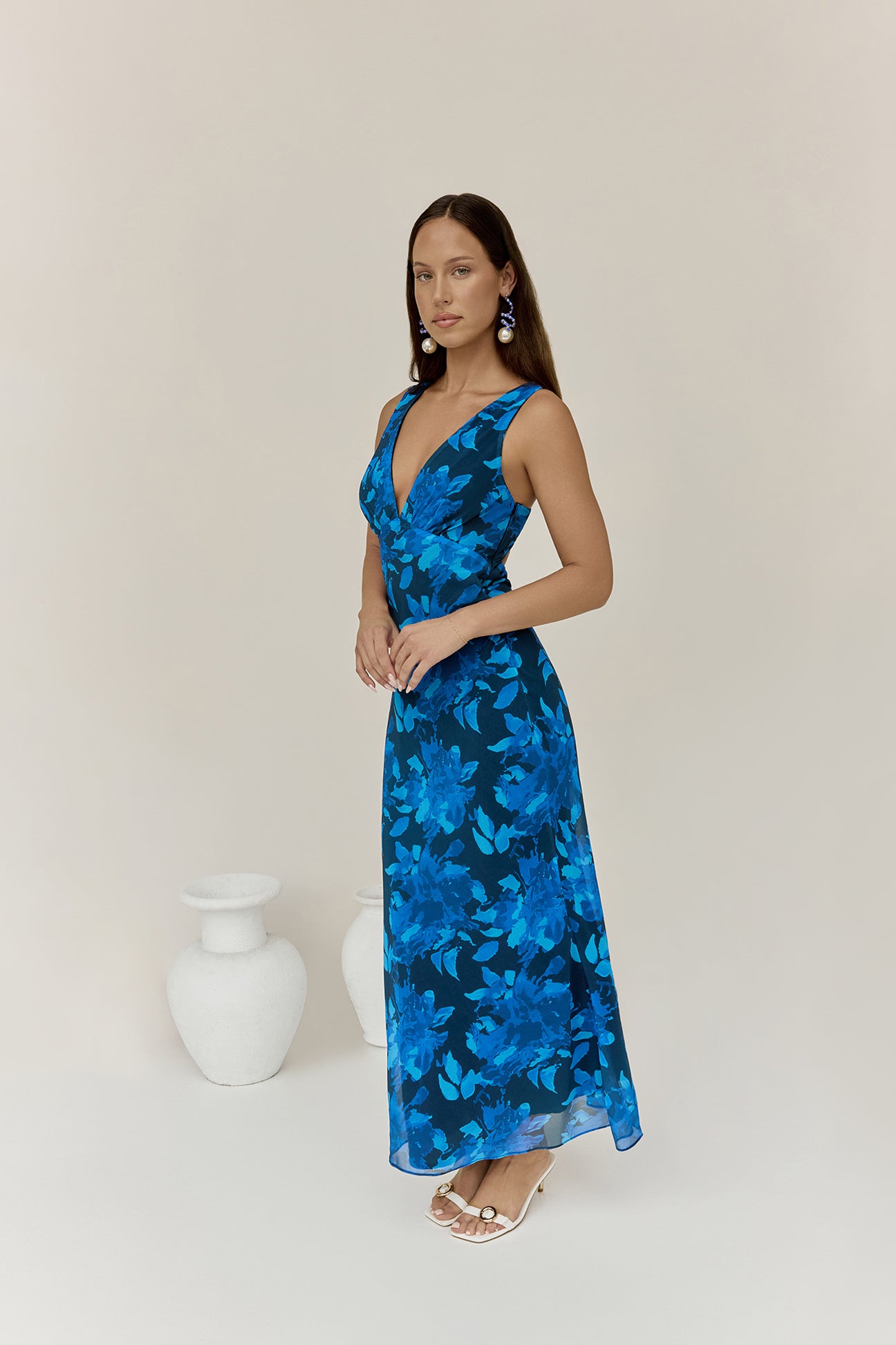 Just Landed Looks Maxi Dress Blue | Fortunate One