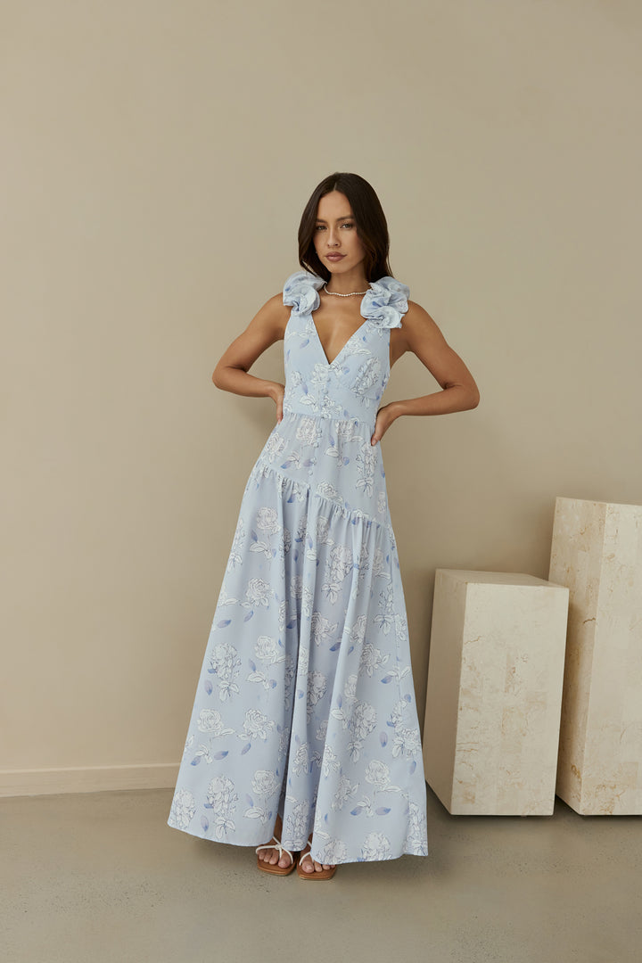 Pretty Smile Maxi Dress Blue | Fortunate One