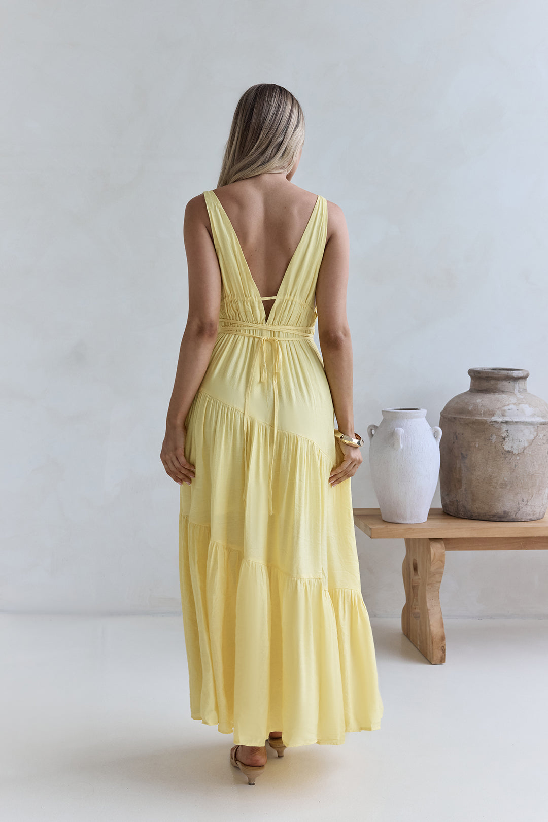 Pure Delights Maxi Dress Yellow | Fortunate One