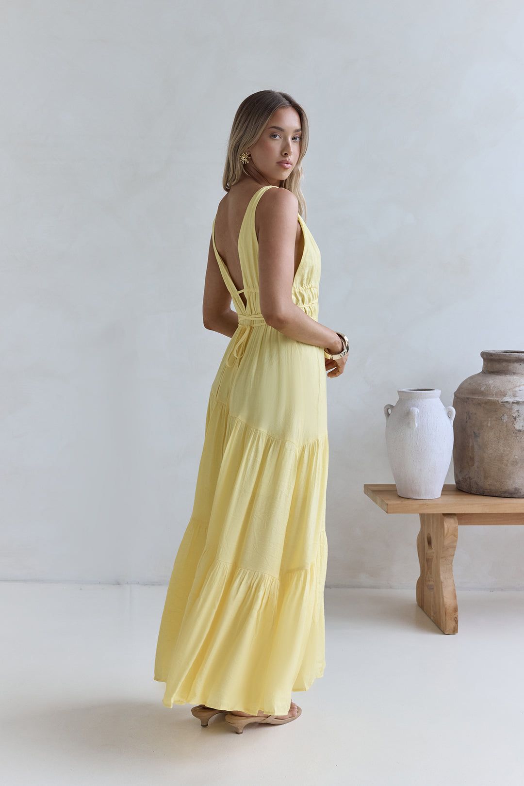Pure Delights Maxi Dress Yellow | Fortunate One