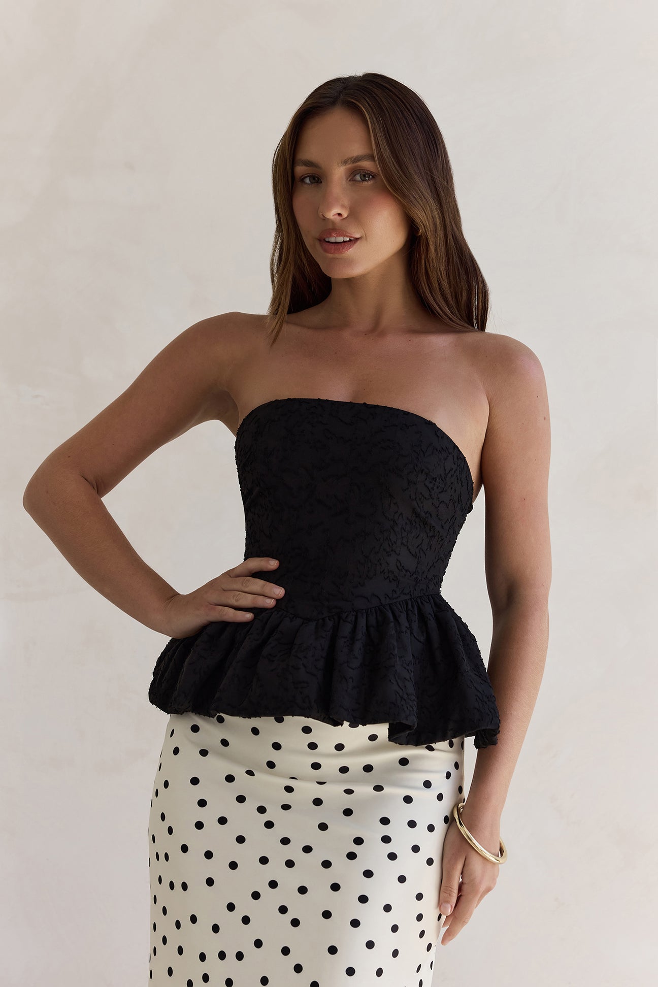 Wardrobe Winner Strapless Top Black | Fortunate One