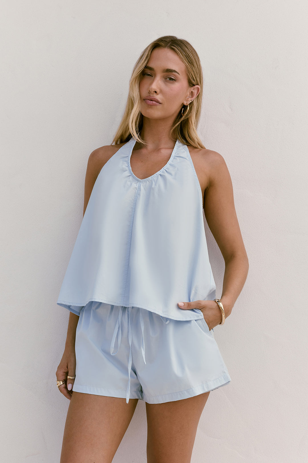 Evelyn Halter Top Blue | Fortunate One
