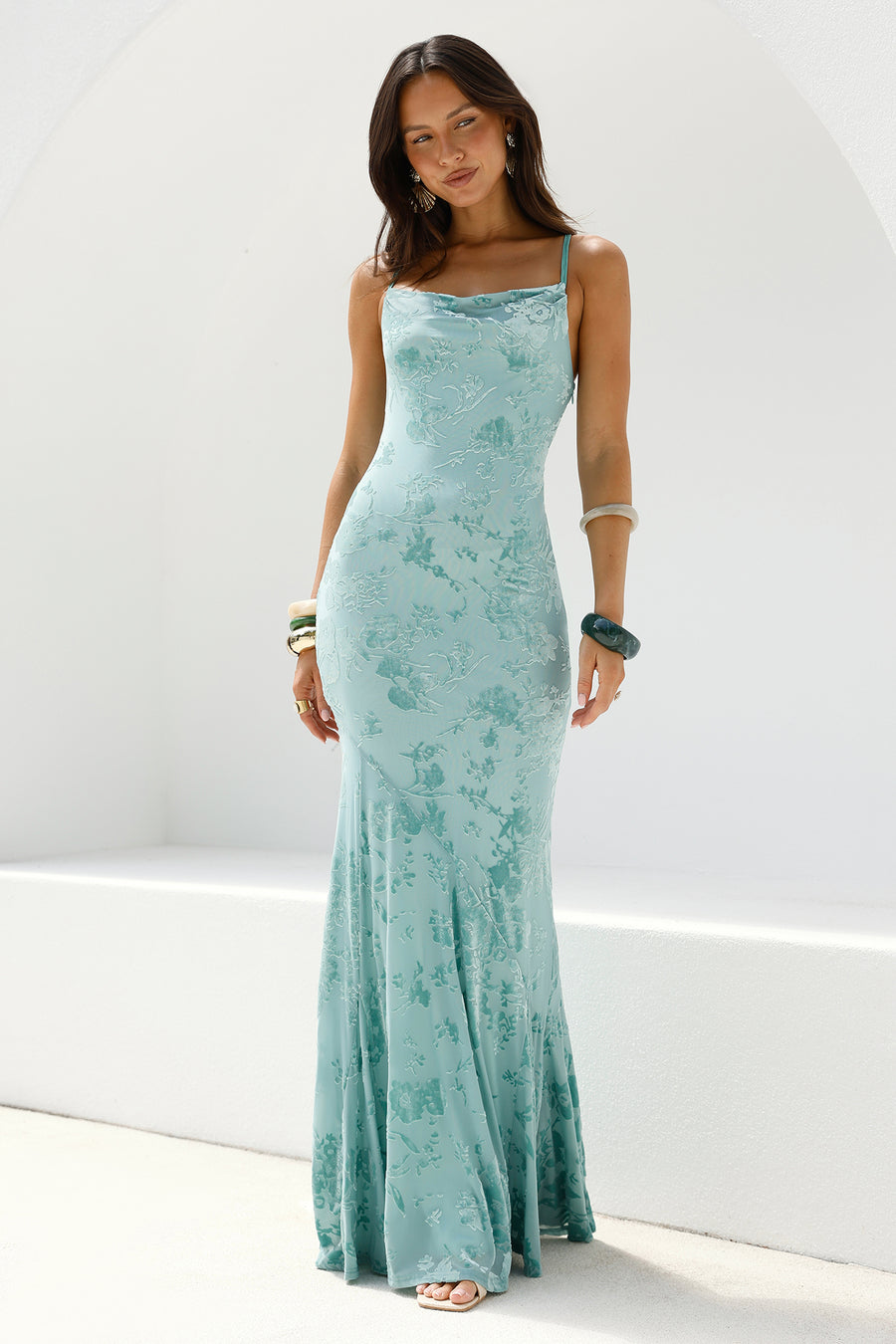Fortune Flow Maxi Dress Sage | Fortunate One