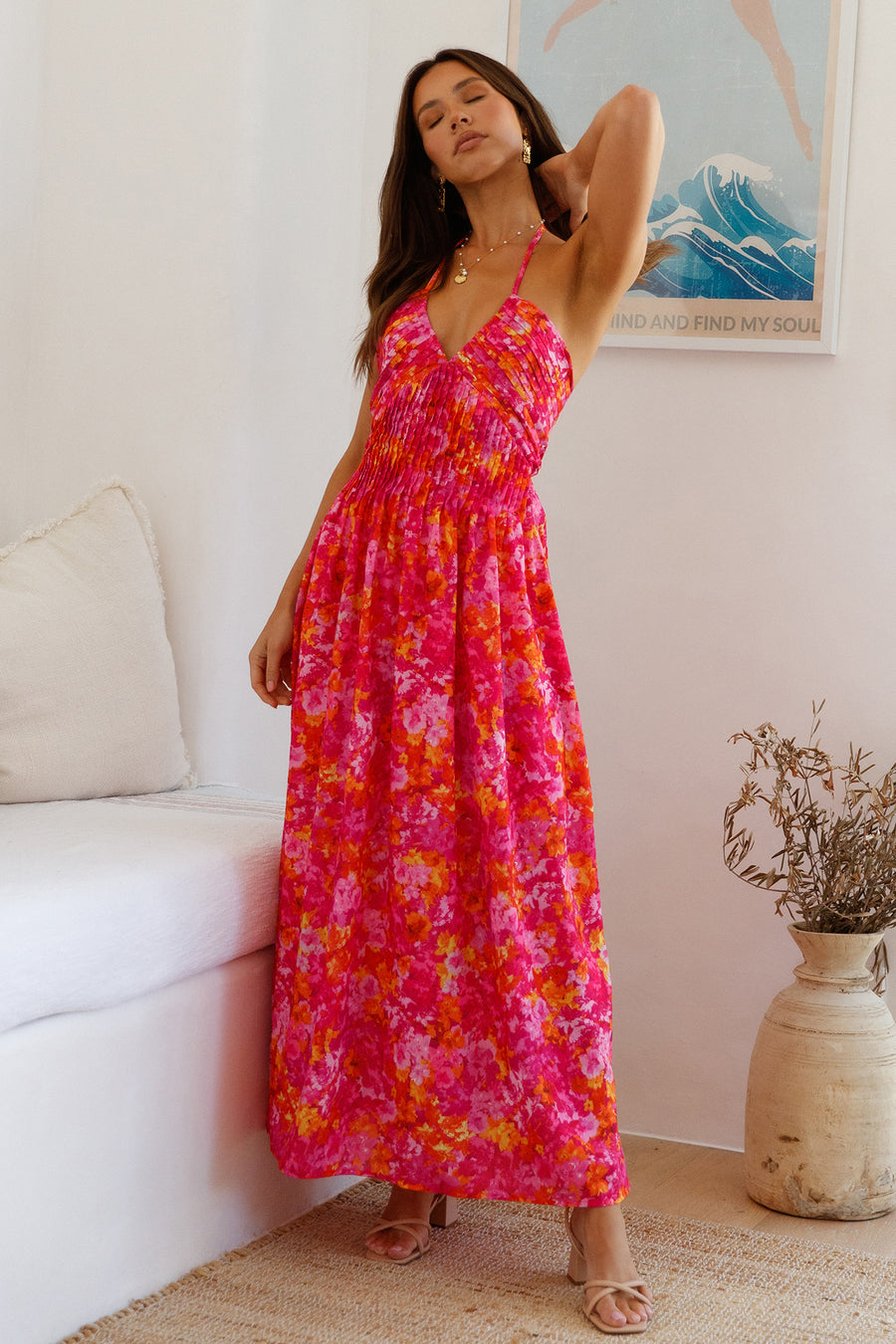 Cross My Heart Maxi Dress Pink | Fortunate One
