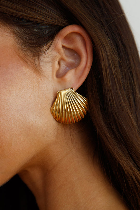 18k Gold Plated Washed Up Earrings Gold | Fortunate One
