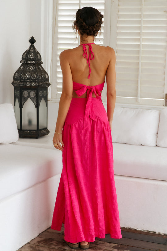 Lemon Tree Maxi Skirt Pink | Fortunate One
