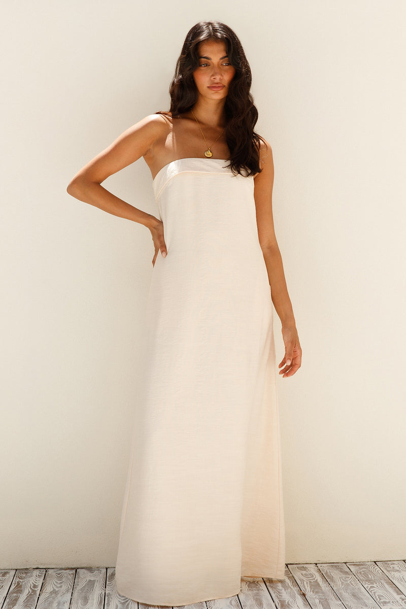 SEVEN WONDERS Saphira Maxi Dress Stone | Fortunate One