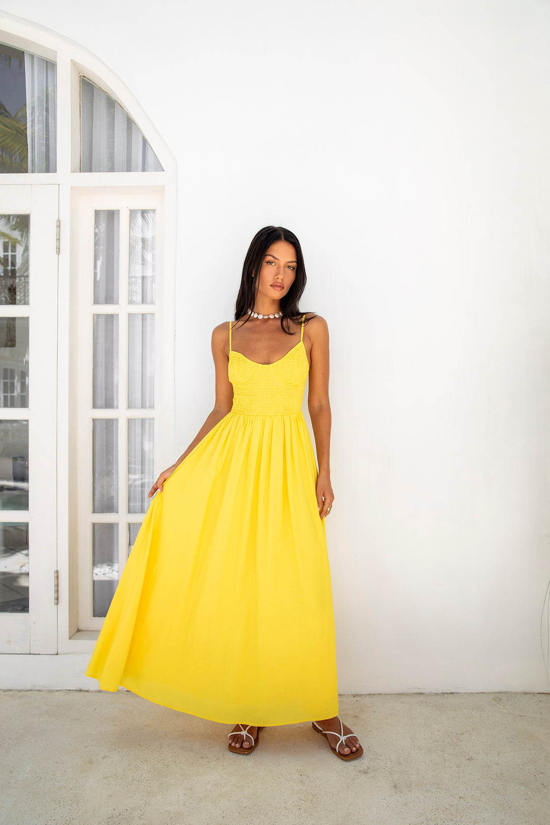 FORTUNATE ONE Blushing Lovers Maxi Dress Yellow | Fortunate One