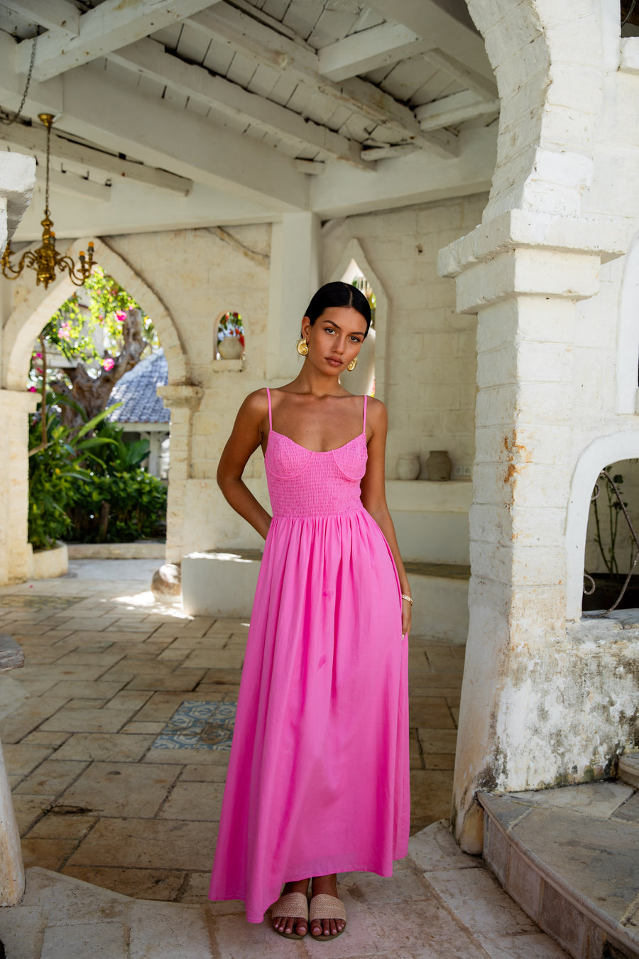 FORTUNATE ONE Blushing Lovers Maxi Dress Pink | Fortunate One