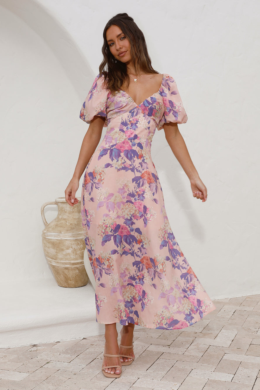 Sing Along Maxi Dress Pink | Fortunate One