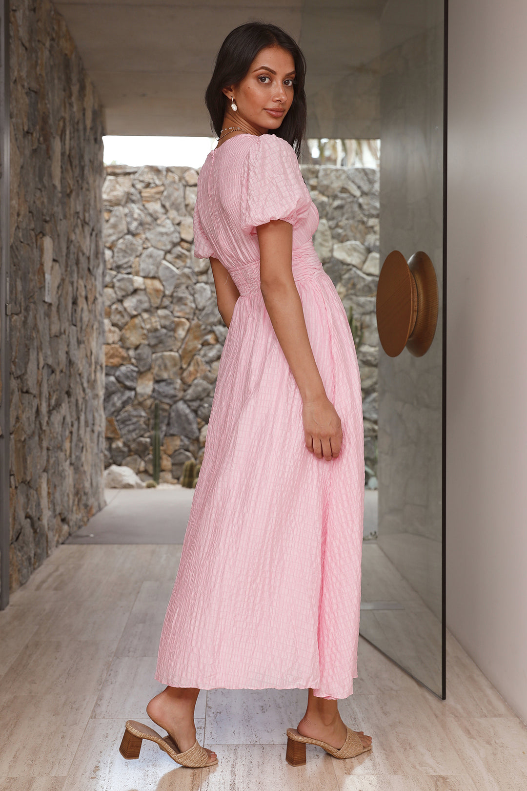 Busy Bee Maxi Dress Pink | Fortunate One