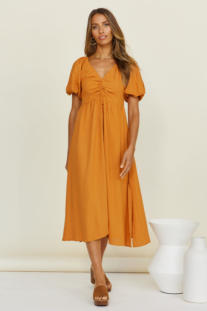 Sunlight Maxi Dress Tan | Fortunate One