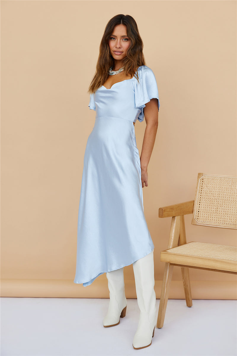 Airie Maxi Dress Steel Blue | Fortunate One