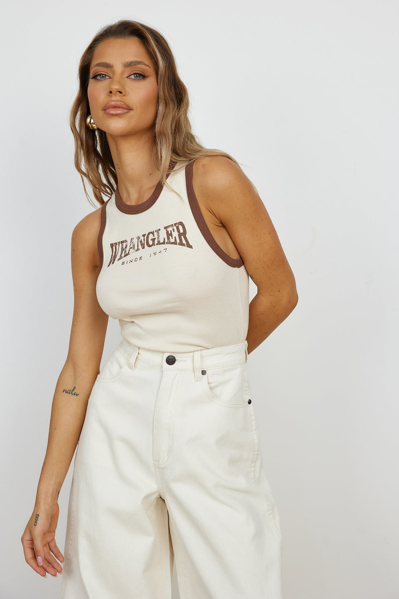 WRANGLER Newport Tank White Smoke | Fortunate One