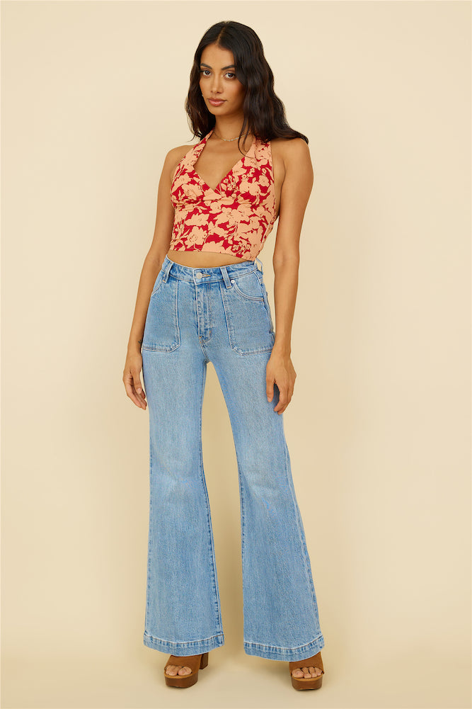 ROLLA'S Eastcoast Flare Jean Bessette Blue | Fortunate One