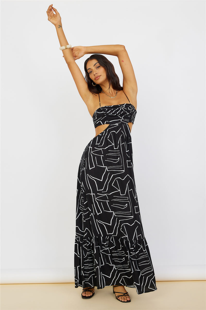 Times Have Changed Maxi Dress Black | Fortunate One