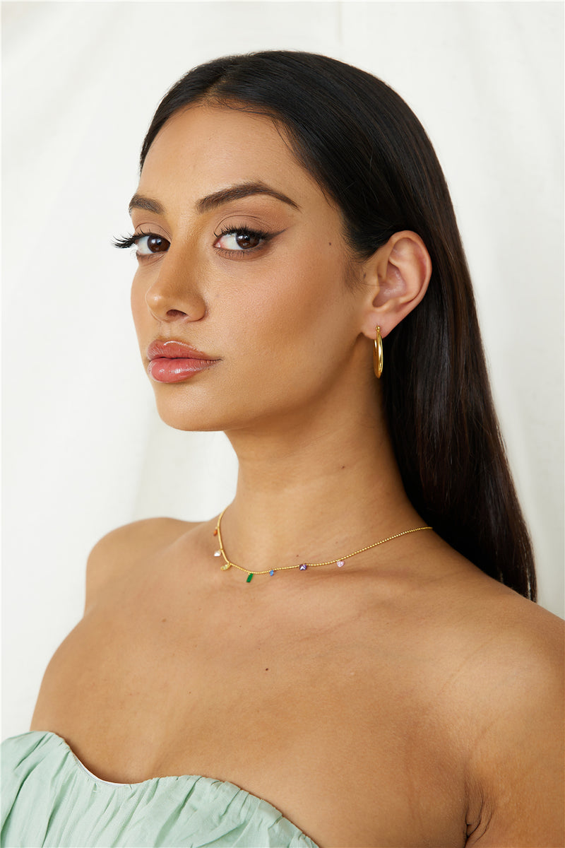 18k Gold Plated Rainbow Treasure Necklace Gold | Fortunate One