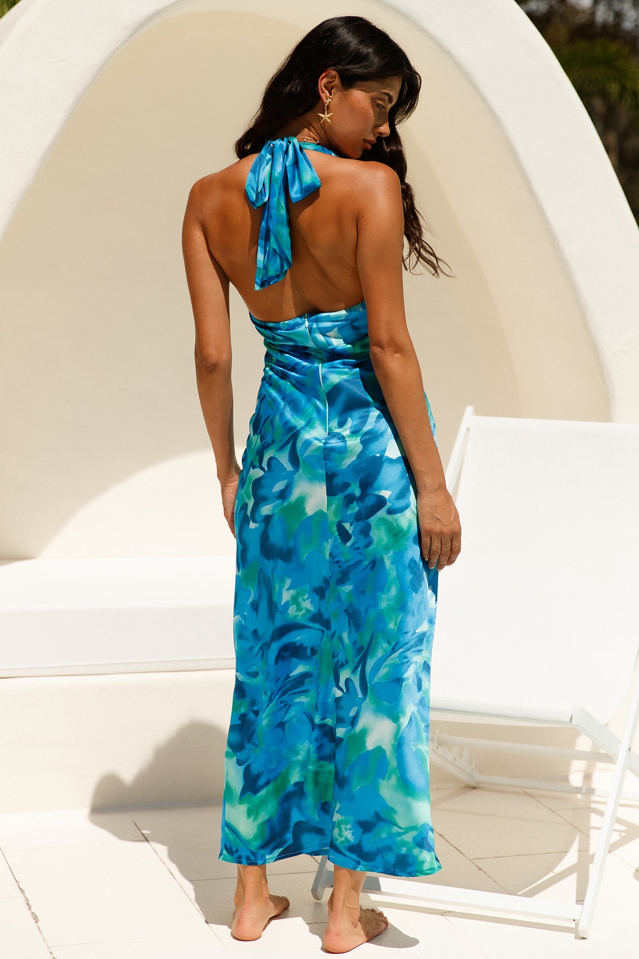 Jet Set Maxi Dress Blue | Fortunate One