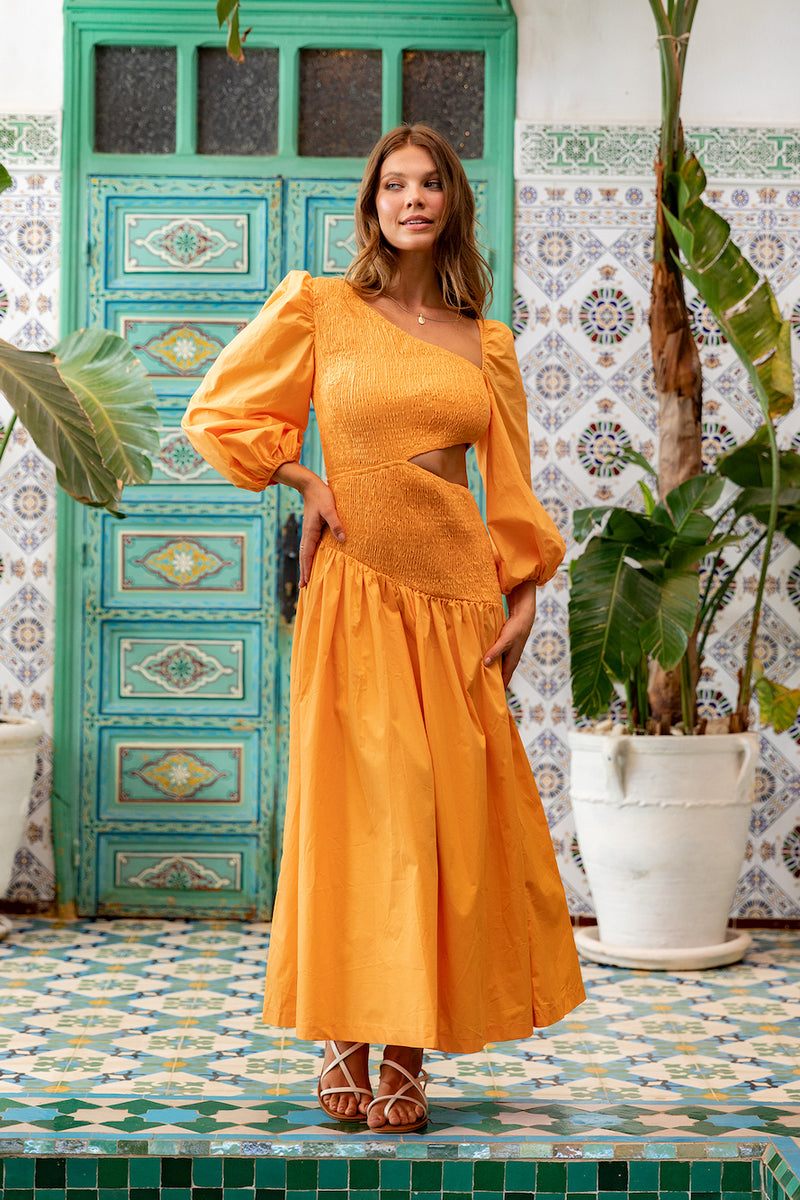 Cheery Maxi Dress Orange | Fortunate One