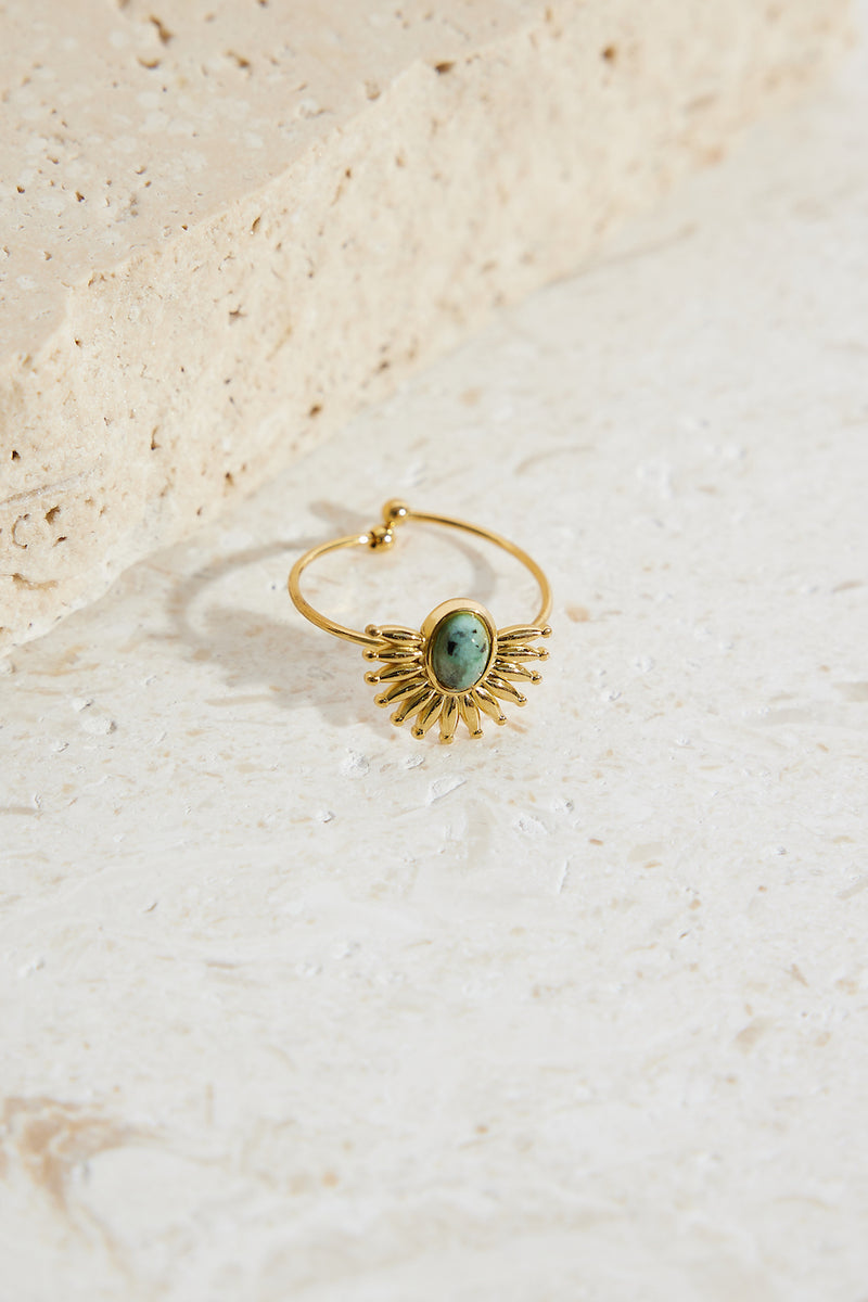 18k Gold Plated Glaring Sun Ring Gold | Fortunate One